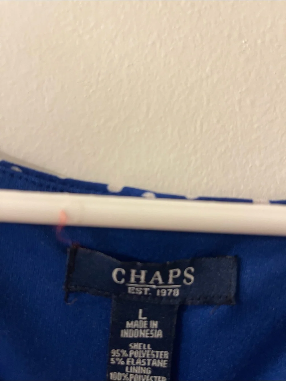 Chaps | Dresses | Chaps Royal Blue Polka Dot Sleeveless Wrapfront Midi ...